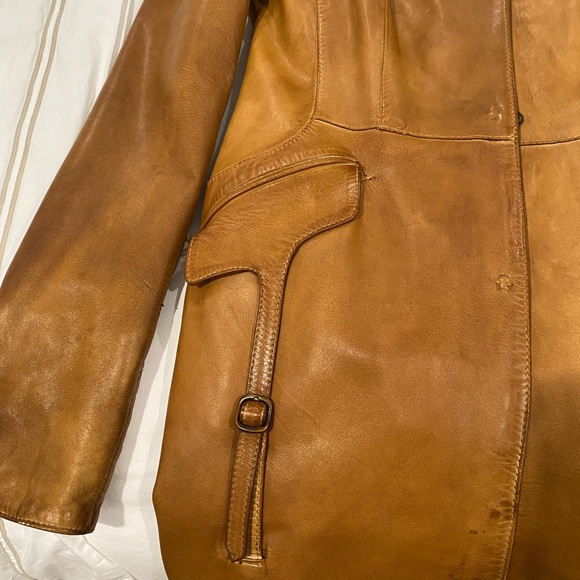 Blur | Jackets & Coats | Blur Distressed Leather Coatnever Been Worn ...